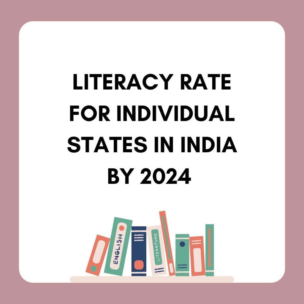 Literacy rate for individual states in india by 2024 - Vidhyanjali ...